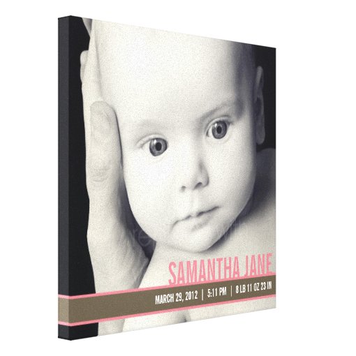 Precious Band Nursery Canvas Art - Pink | Zazzle