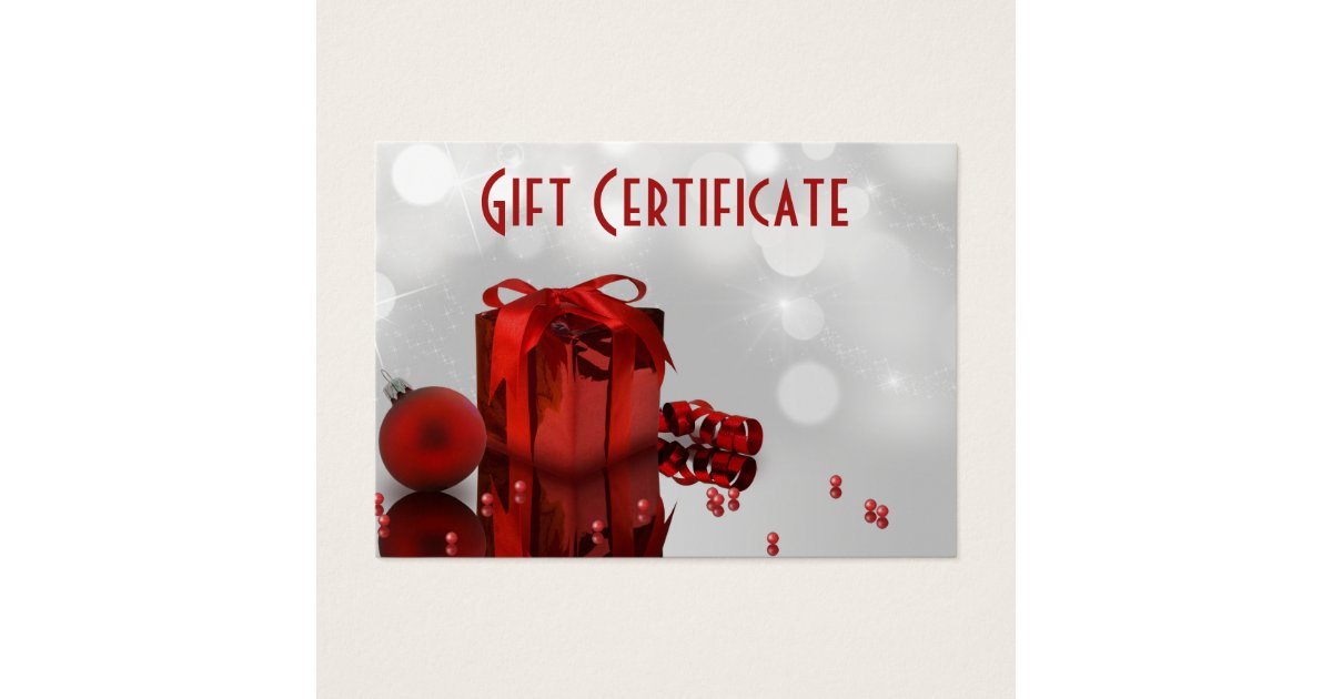 Precious Christmas Present Professional Gift Card | Zazzle
