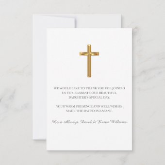 Precious Confirmation Thank You Card | Zazzle