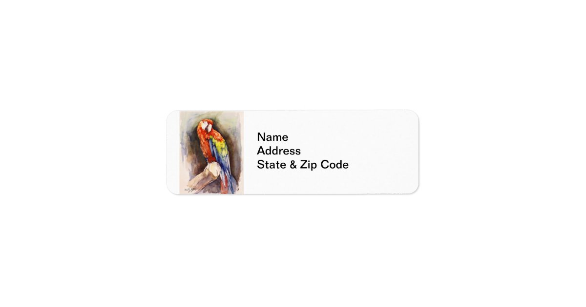 Precious Parrot Label | Zazzle
