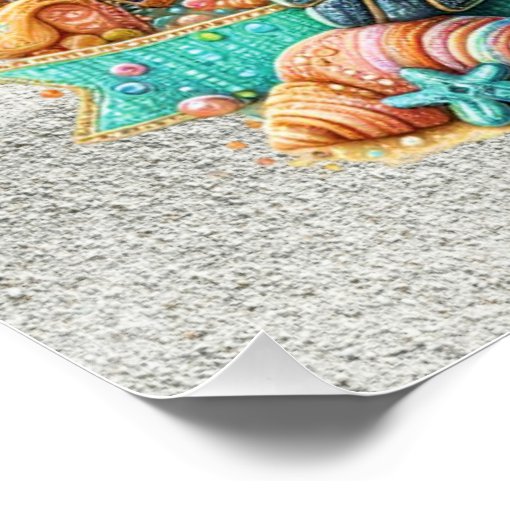 Precious Sea Turtle Theme Poster | Zazzle