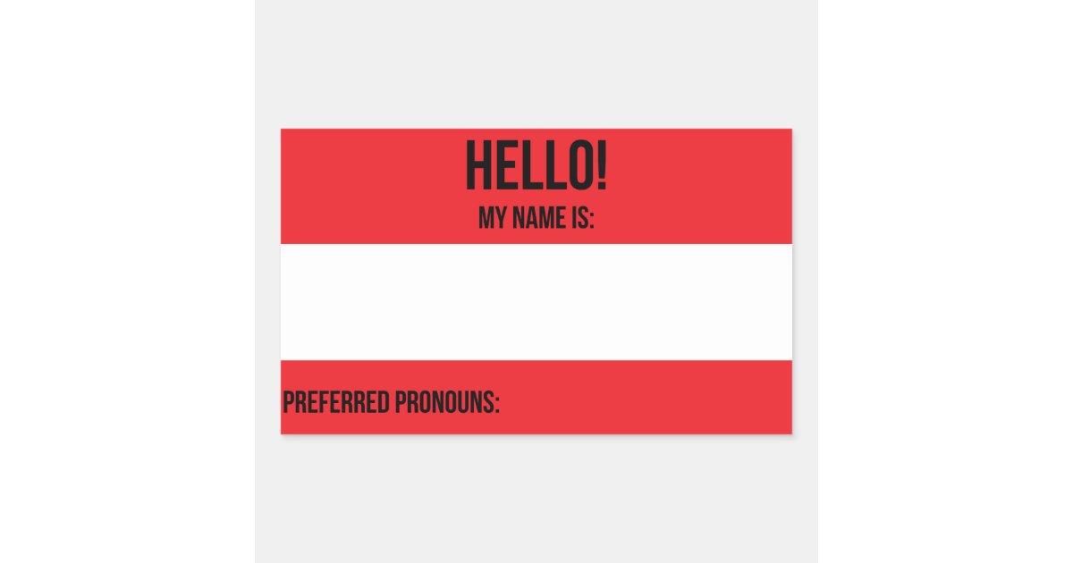 Preferred Pronouns Sticker | Zazzle