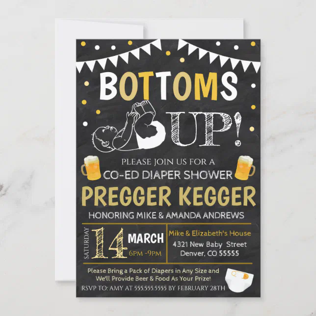 Pregger Kegger Baby Shower Invitation | Zazzle
