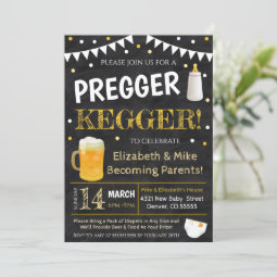 Pregger Kegger Baby Shower Invitation | Zazzle