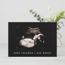 Pregnancy Baby Sonogram Ultrasound Photo Card | Zazzle