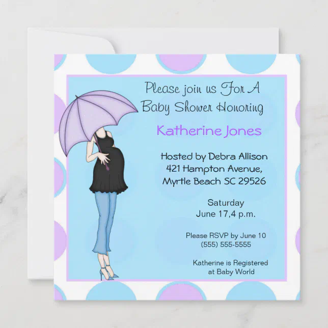 Pregnant Mom Baby Shower Invitation | Zazzle