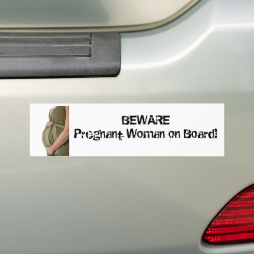 Pregnant Woman Bumper Sticker | Zazzle