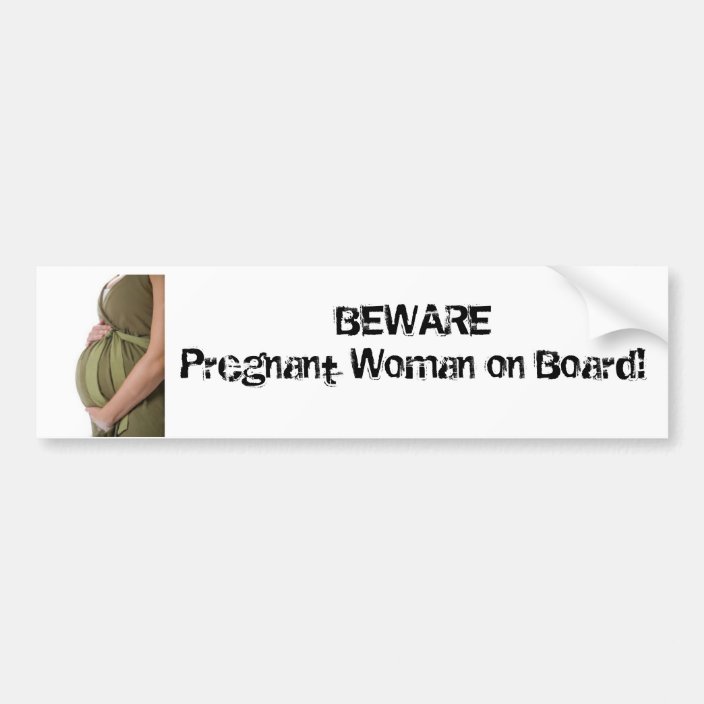Pregnant Woman Bumper Sticker | Zazzle.com