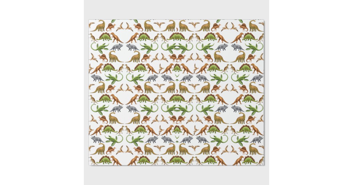 Prehistoric Dinosaur Paleo Wrapping Paper | Zazzle