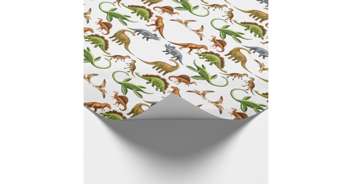 Prehistoric Dinosaur Paleo Wrapping Paper | Zazzle