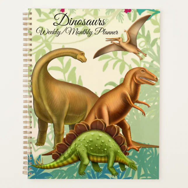 Prehistoric Dinosaurs Weekly Monthly Planner | Zazzle