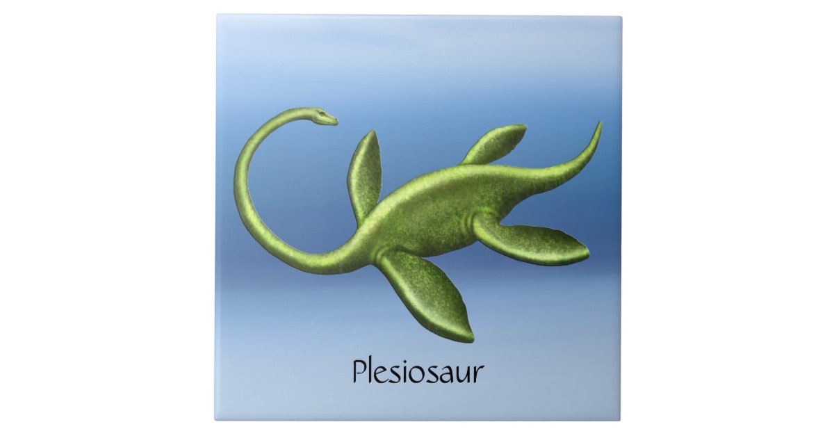 Prehistoric Elasmosaurus Plesiosaur Ceramic Tile | Zazzle