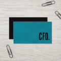 Premier Blue Faux Leather CFO Business Card | Zazzle
