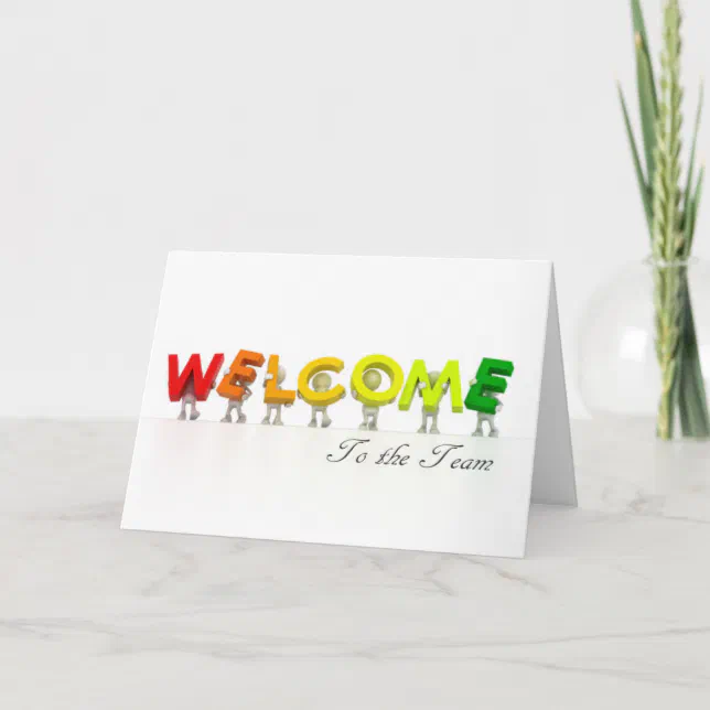 Premiere Series - Welcome To The Team Card | Zazzle