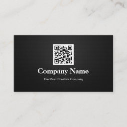 Premium Black White Company Business QR Code Logo Business Card | Zazzle