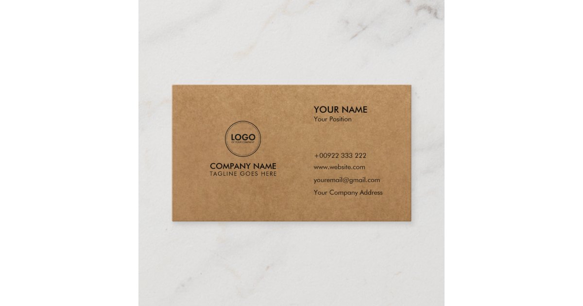 Premium Craft Paper Business Card | Zazzle