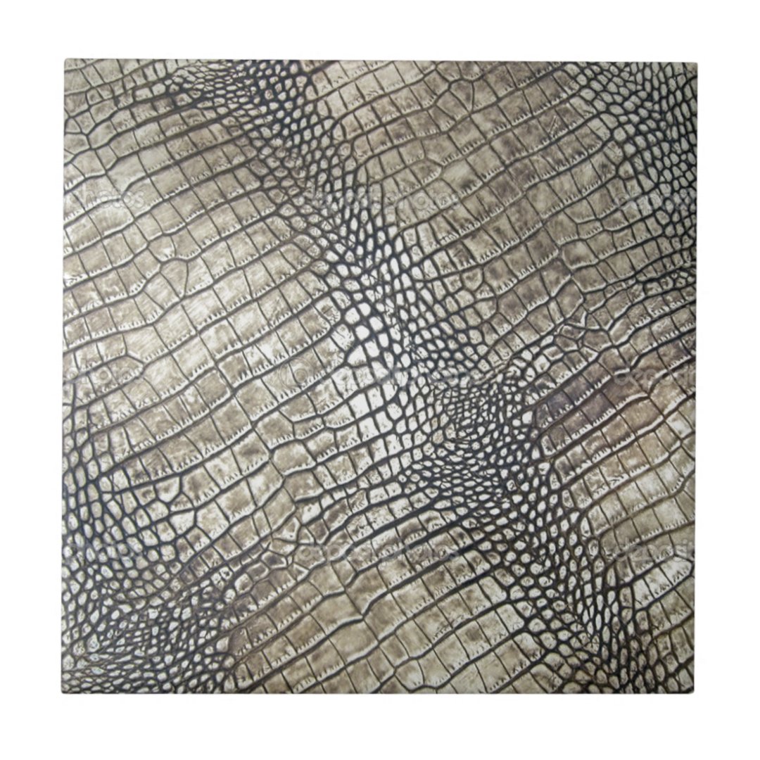 PREMIUM CROC LEATHER TEXTURE TILE | Zazzle