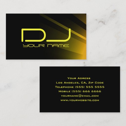 Premium DJ Business Card | Zazzle