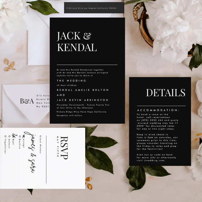Premium Elegant | Editable Names Wedding Invitation | Zazzle