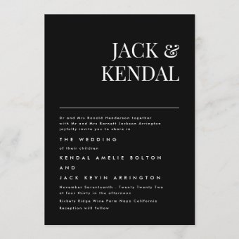 Premium Elegant | Editable Names Wedding Invitation | Zazzle