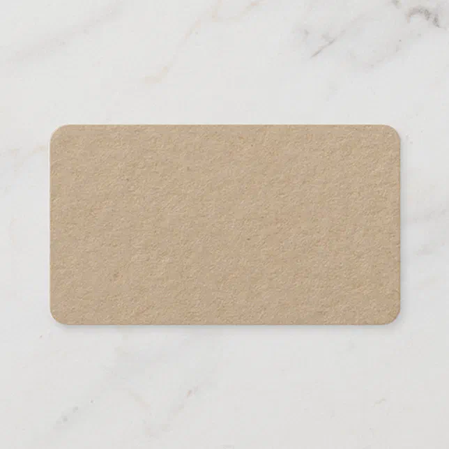 Premium Kraft Rounded Calling Card | Zazzle