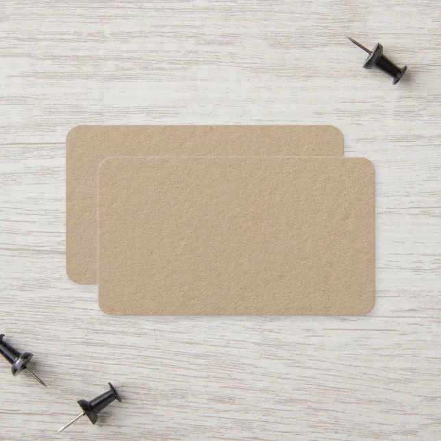 Premium Kraft Rounded Calling Card | Zazzle