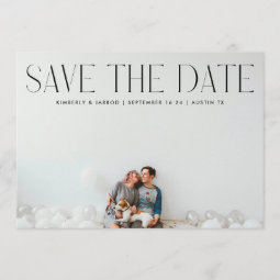Premium Modern TRENDY Text Photo DESIGNER Save The Date | Zazzle