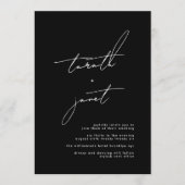 Premium NAMES | Stylish Black & White Wedding Invitation | Zazzle