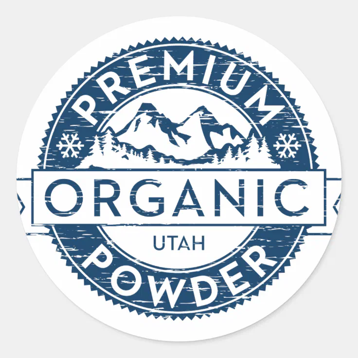 Premium Organic Utah Powder Sticker | Zazzle