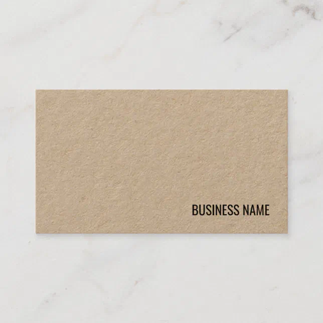 Premium Real Kraft Paper Modern Elegant Trendy Business Card | Zazzle