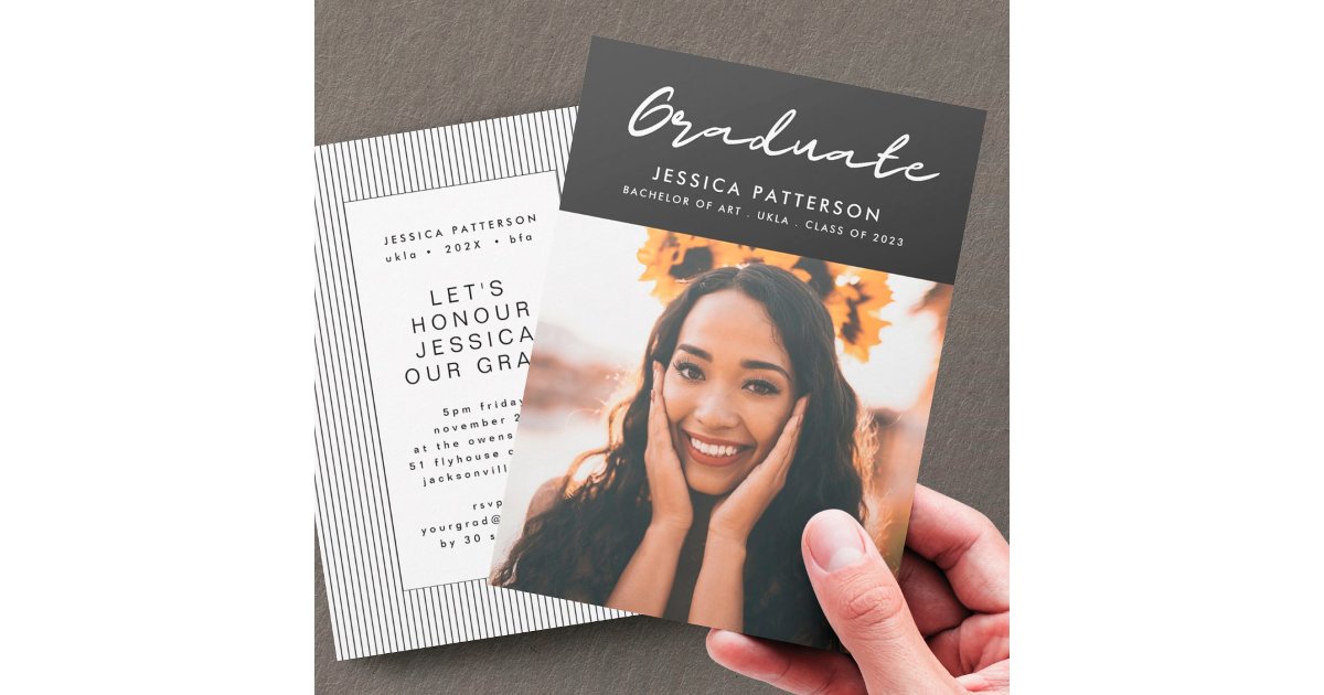 Premium Script Graduate Editable Graduation Announcement | Zazzle