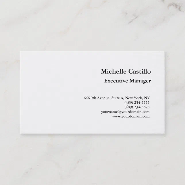 Premium Silk Professional Minimalist Light Grey Business Card | Zazzle