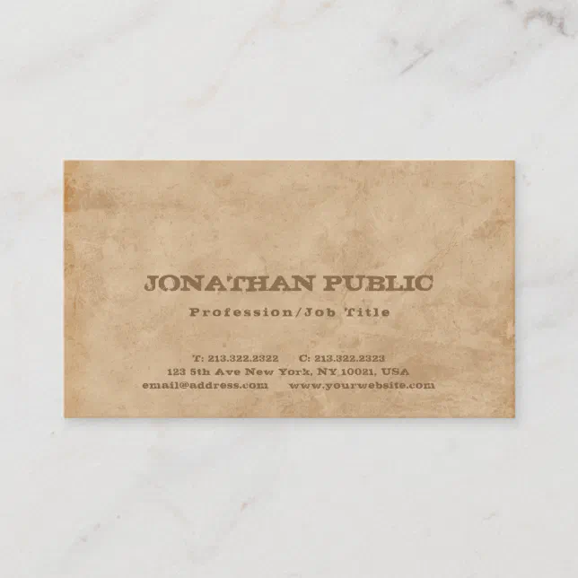 Premium Thick Luxury Creative Vintage Style Business Card | Zazzle