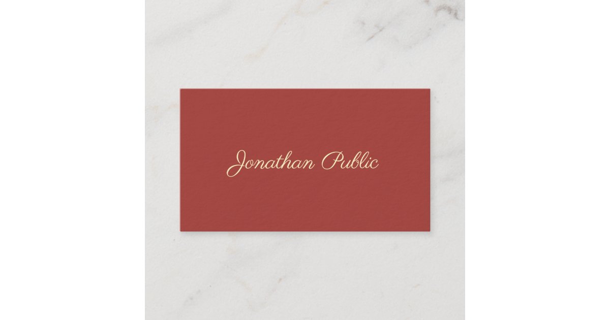 Premium Thick Modern Handwriting Name Template Business Card | Zazzle