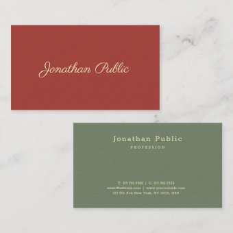 Premium Thick Modern Handwriting Name Template Business Card | Zazzle