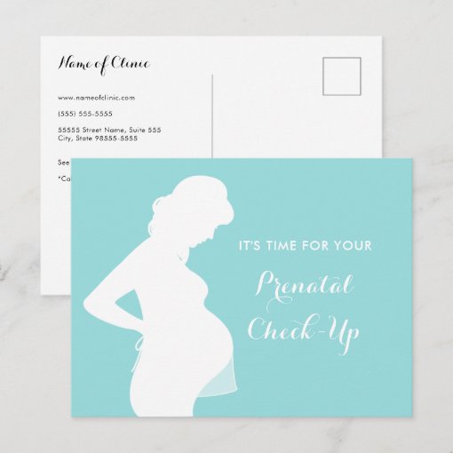 Prenatal Visit Checkup OB-GYN Appointment Reminder Postcard | Zazzle