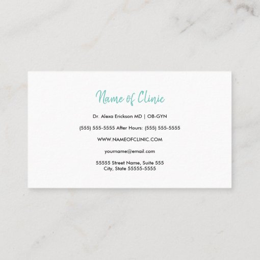 Prenatal Visit Checkup Simple Birthing Baby OB Appointment Card | Zazzle