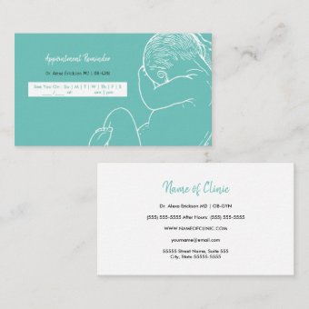 Prenatal Visit Checkup Simple Birthing Baby OB Appointment Card | Zazzle