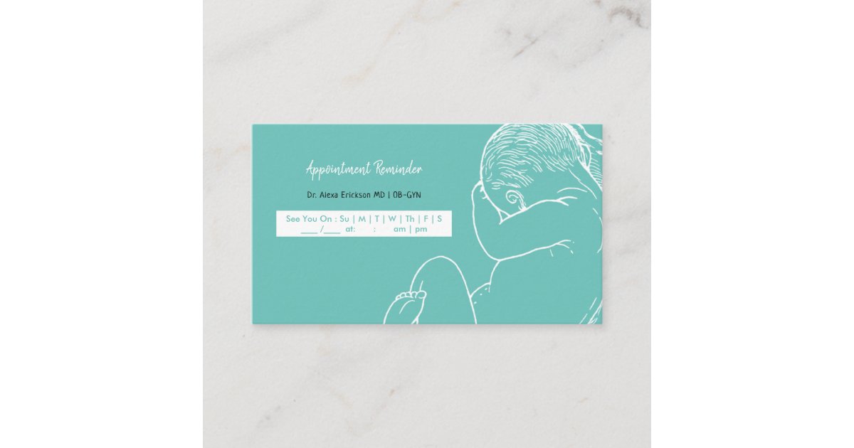 Prenatal Visit Checkup Simple Birthing Baby OB Appointment Card | Zazzle