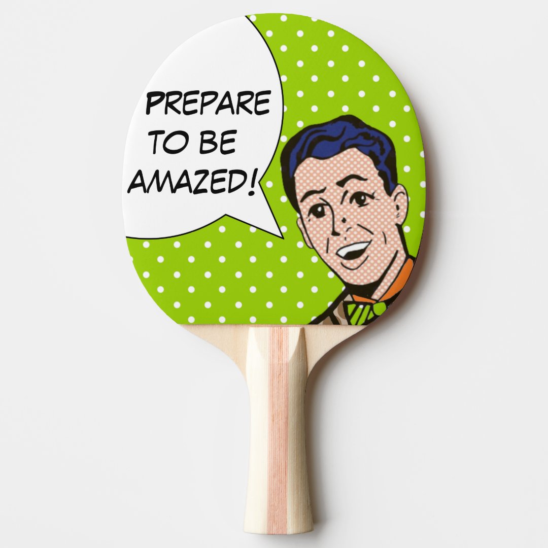 Prepare to be Amazed Comic Book Ping Pong Paddle | Zazzle