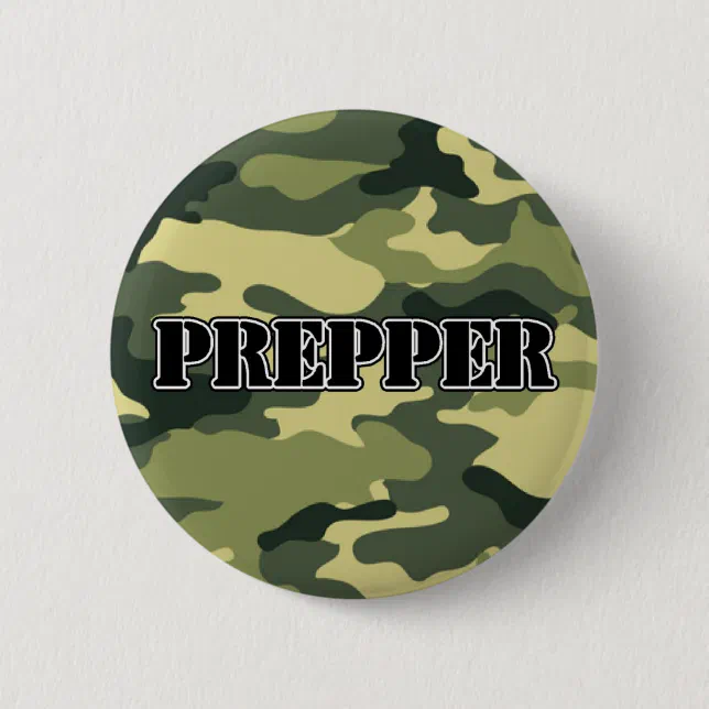 Prepper Camo Pinback Button | Zazzle