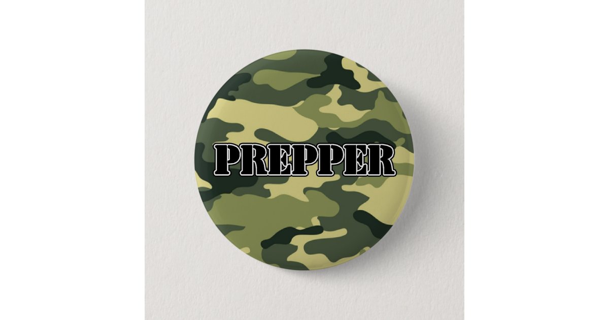 Prepper Camo Pinback Button | Zazzle
