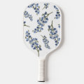 Preppy Aesthetic Retro Wildflowers Blue Monogram Pickleball Paddle | Zazzle