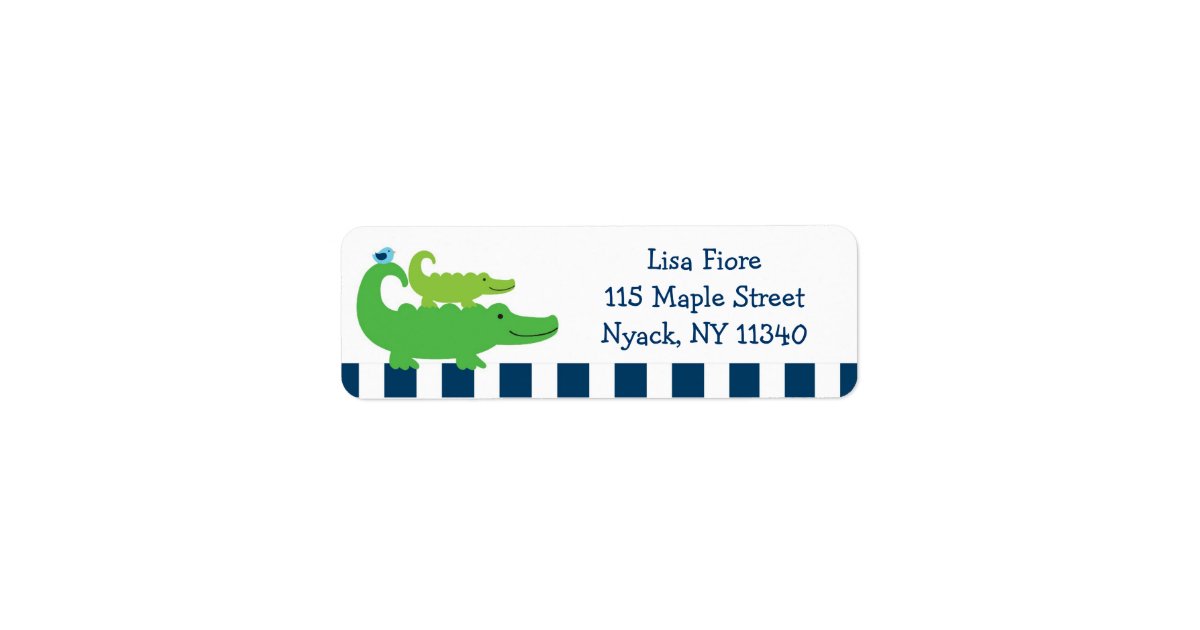Preppy Alligator Address Labels | Zazzle