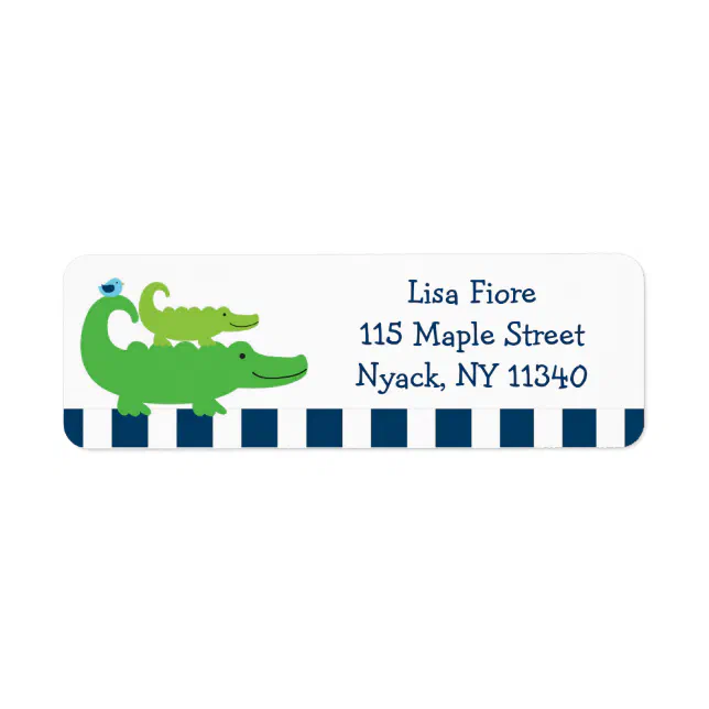 Preppy Alligator Address Labels | Zazzle