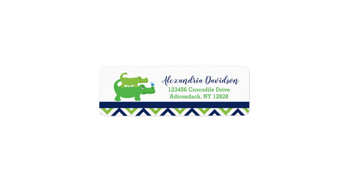 Preppy Alligator Custom Address Labels | Zazzle