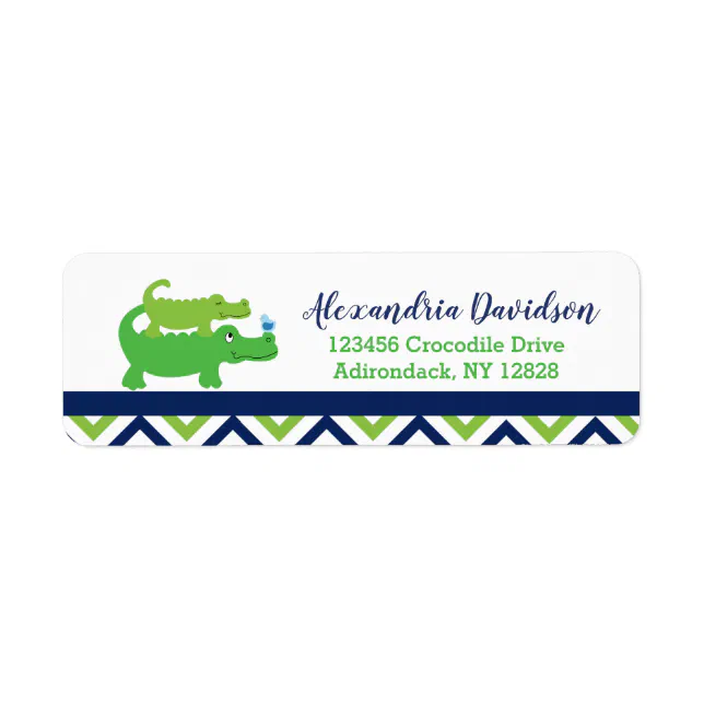 Preppy Alligator Custom Address Labels | Zazzle