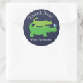 Preppy Alligator Custom Favor Sticker | Zazzle