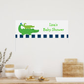 Preppy Alligator Personalized Banner Sign | Zazzle