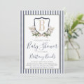 Preppy Baby Boy Cotton Shower Invitation | Zazzle